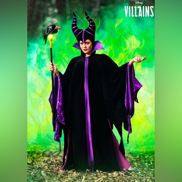 Other | Disney Classic Maleficent Costume For Adults Robe And Headpiece ...